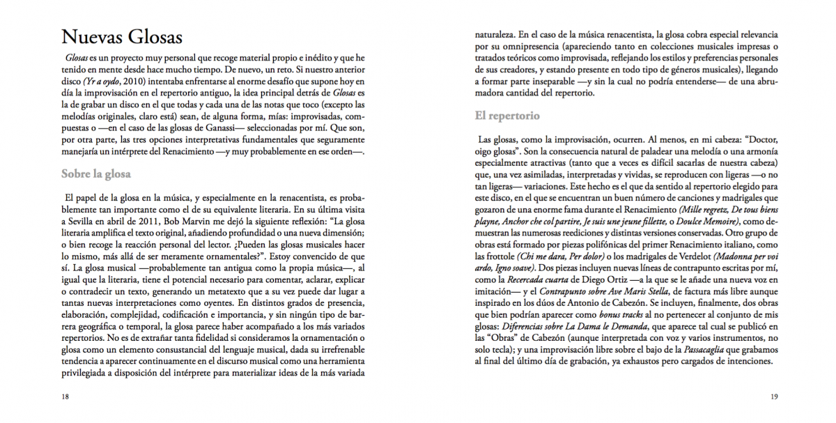 Notas sobre GLOSAS | Vicente Parrilla